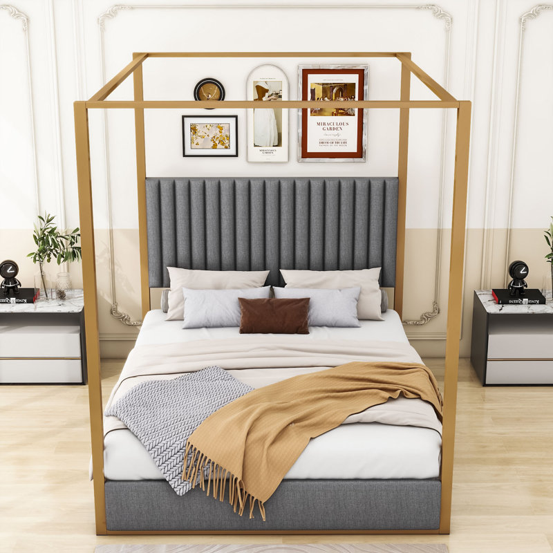 Cream canopy bed store